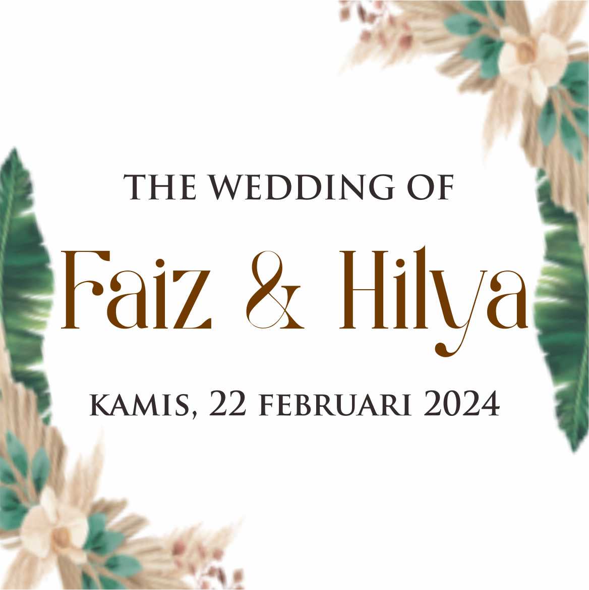The Wedding of Faiz & Hilya || invitemu.com